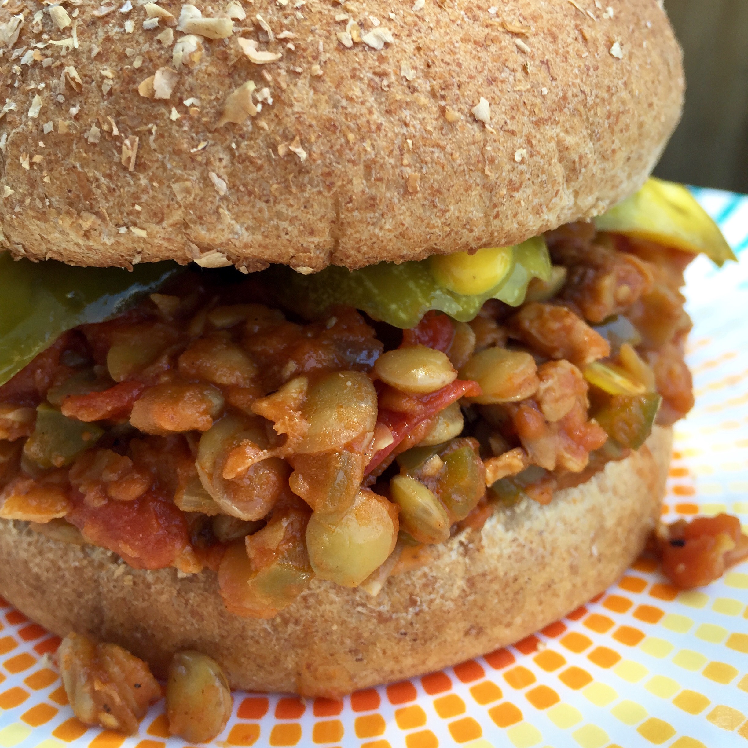 Vegan Tempeh and Lentil Sloppy Joes | the lucky dipper